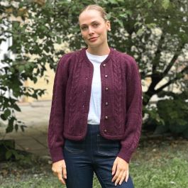 Dear Dharma Mohair Cardigan Plum